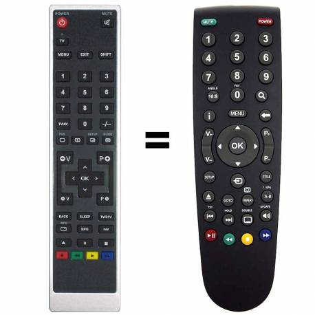 Mando a distancia Grundig YE1187R para pantallas con DVD